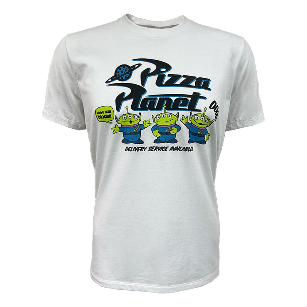 Playera Casual Disney Pizza Planet TEC Blanco, unisex – TecStore.MX